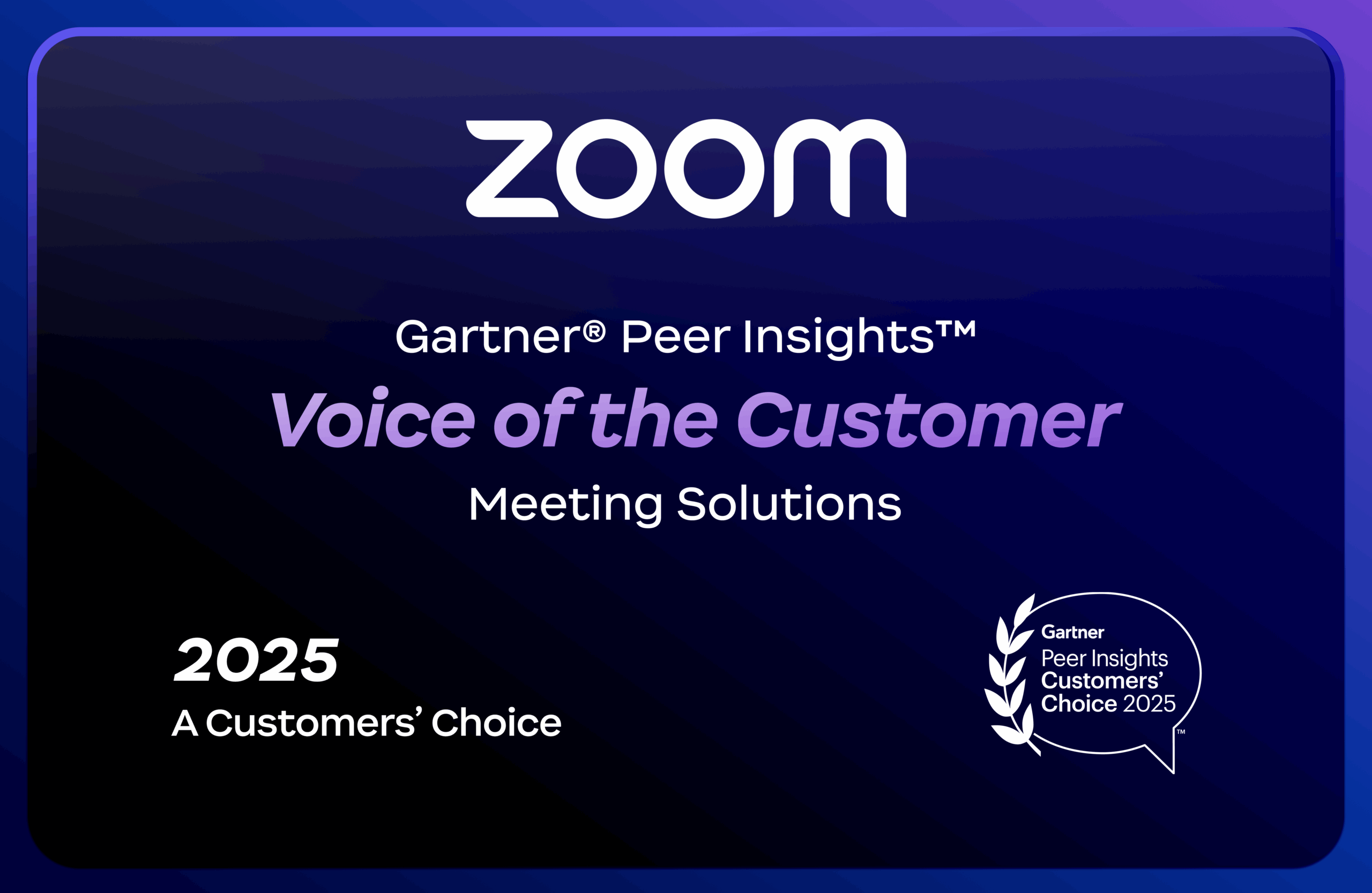 Zoom recognized as Customers’ Choice in Gartner® Peer Insights™ “Voice ...
